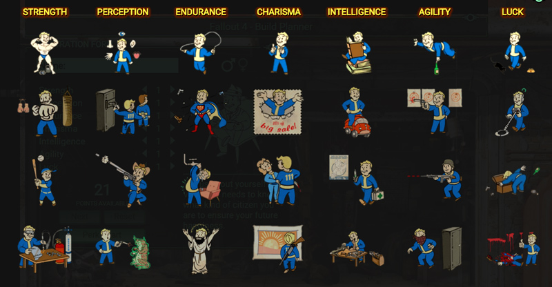 Неофициален Fallout 4 Build Planner | Stranger's Weblog